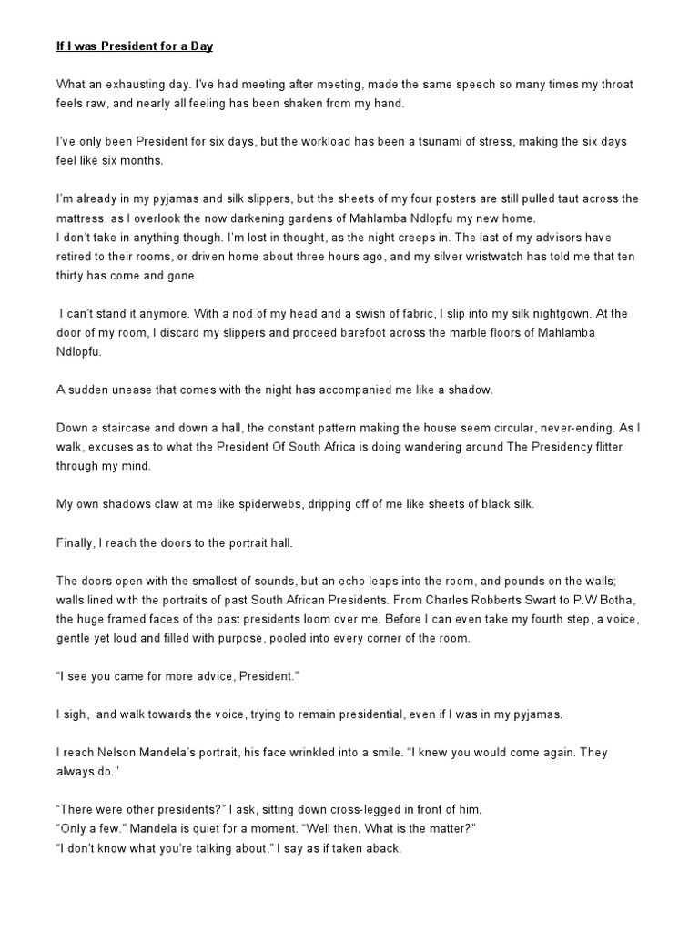 If I Was President For A Day | PDF