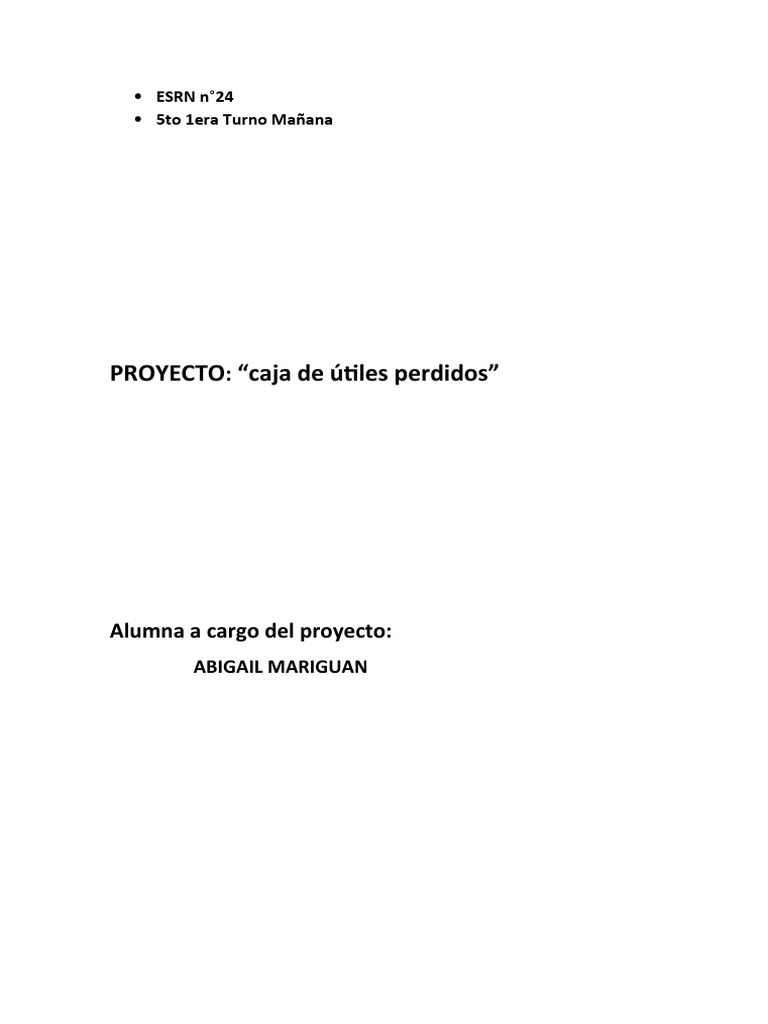 proyecto n°2.odt | PDF