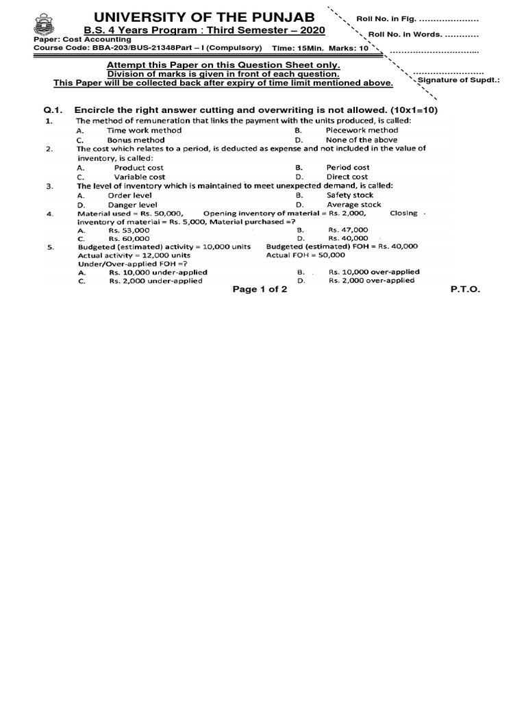 P2020 Bba-203 PDF | PDF