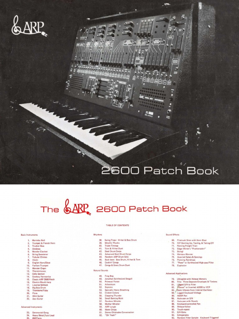ARP2600 Original Patchbook | PDF