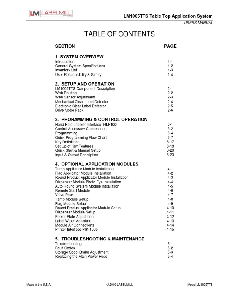 1005tts Manual 07 30 10 Pdf Pdf Menu Computing Switch