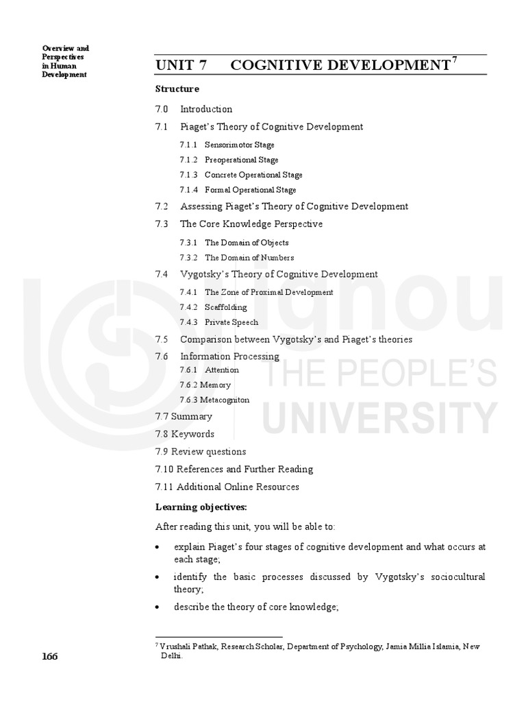 Cognitive Development | PDF | Cognitive Development | Schema (Psychology)