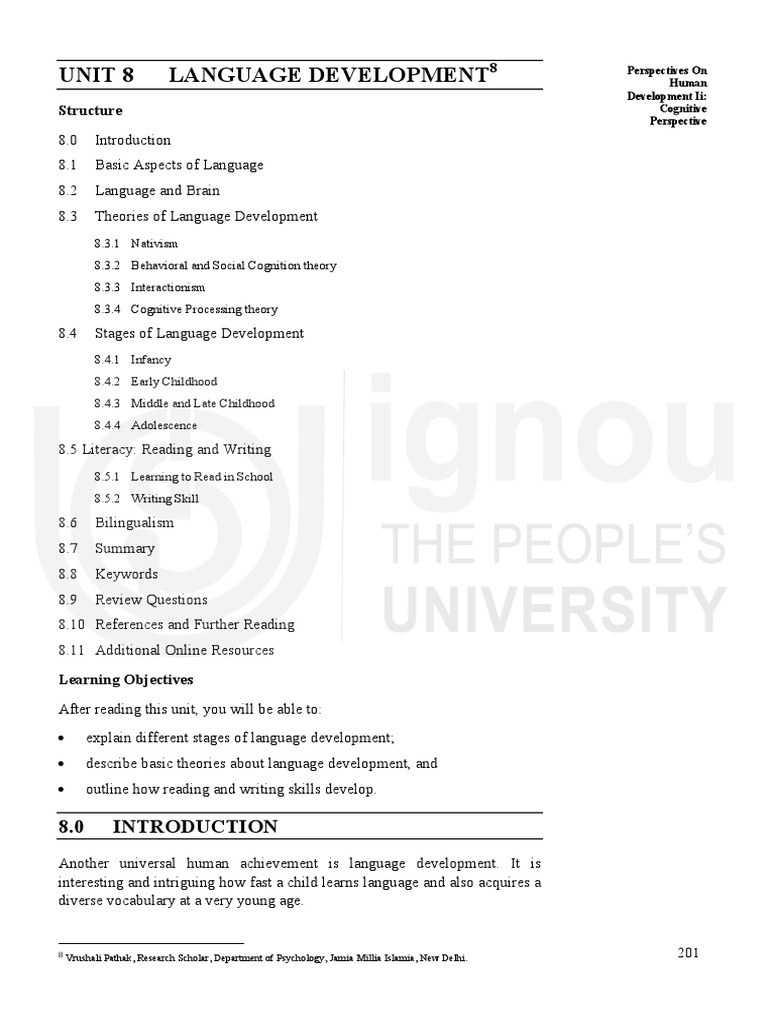 Language Development | PDF | Language Development | Word