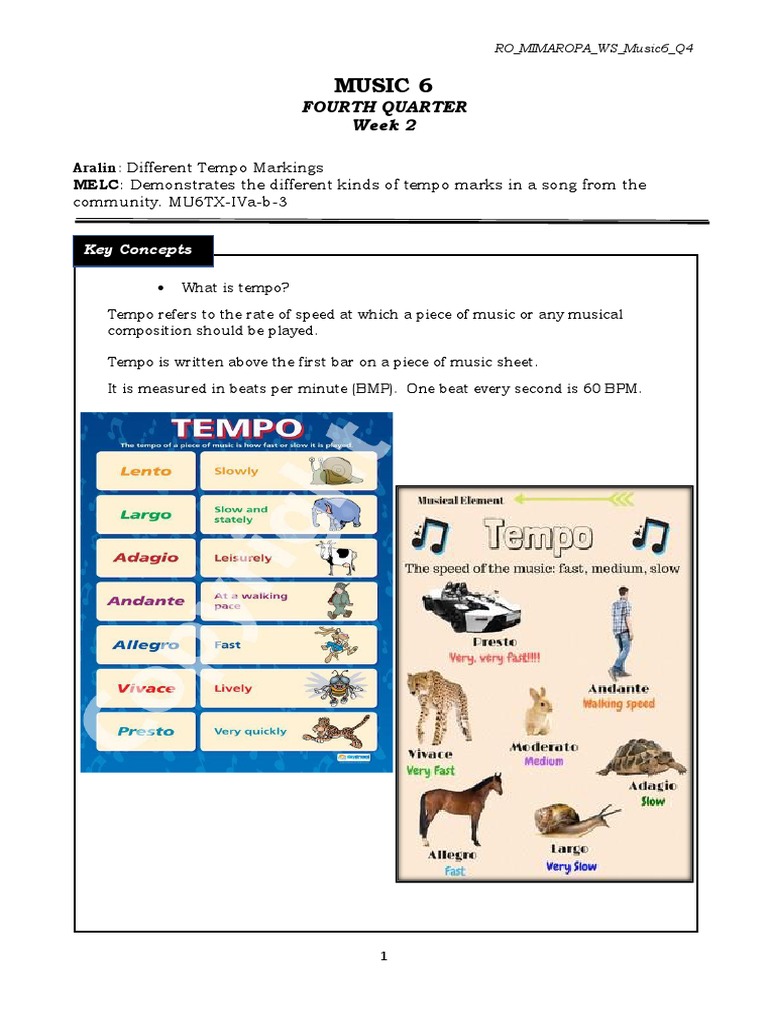Understanding Tempo Markings in Music | PDF | Tempo | Performing Arts