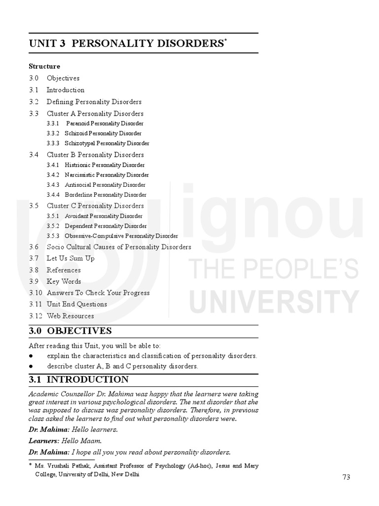 Personality Disorders PDF | PDF | Personality Disorder | Mental Disorder