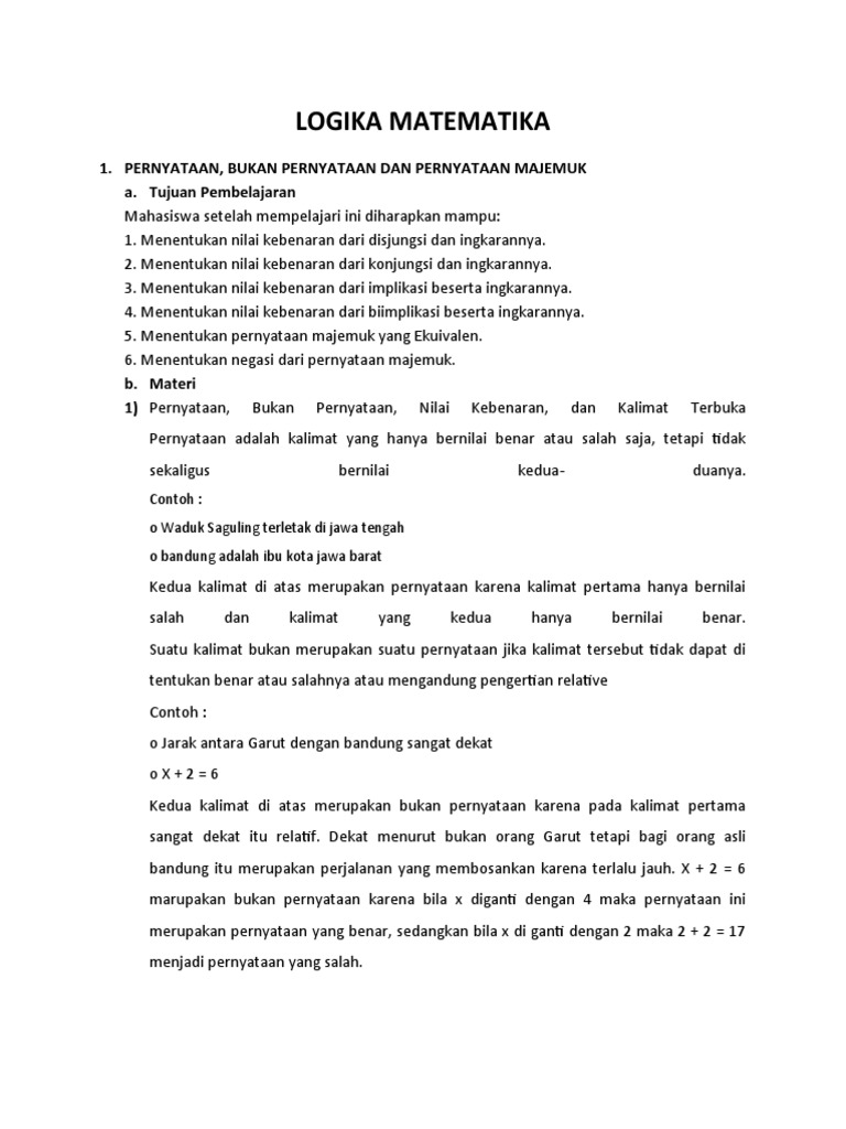Logika Matematika | PDF