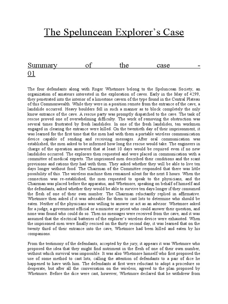 The Speluncean Explorers' Dilemma | PDF | Pardon | Justice