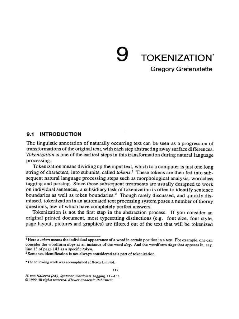 Tokenization | PDF