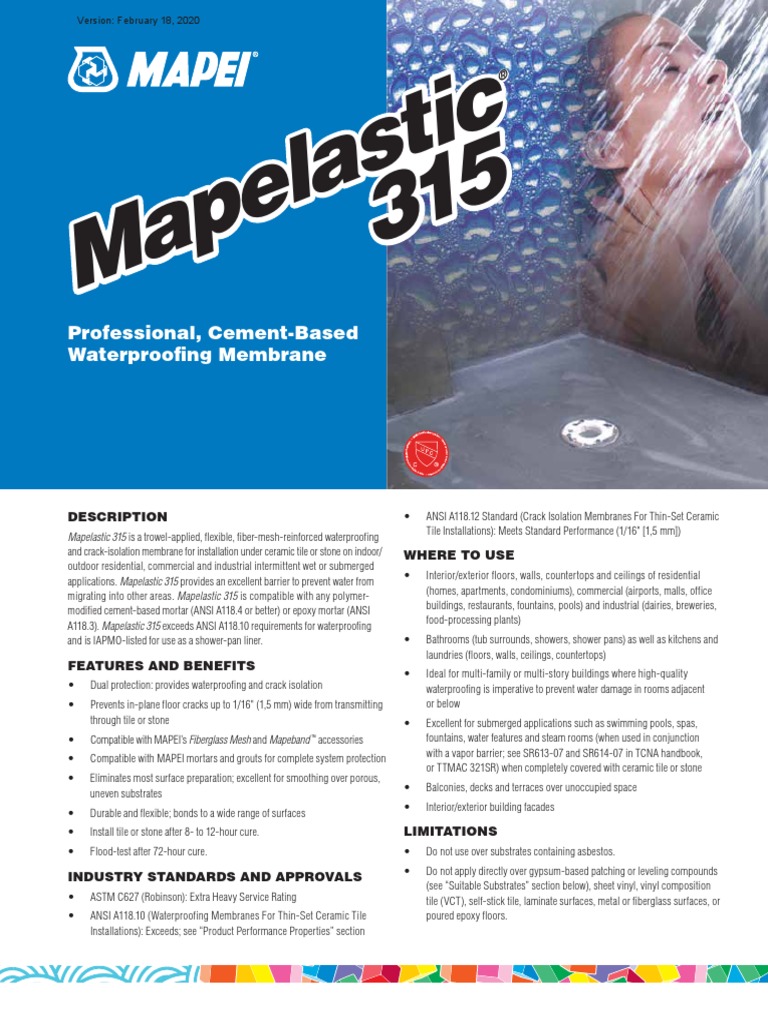1 - 3000139 Mapelastic 315 en | PDF
