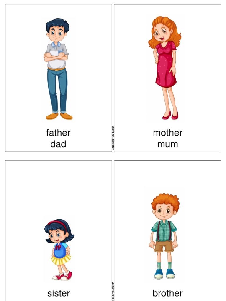 Family Members Vocabulary ESL Words PDF | PDF