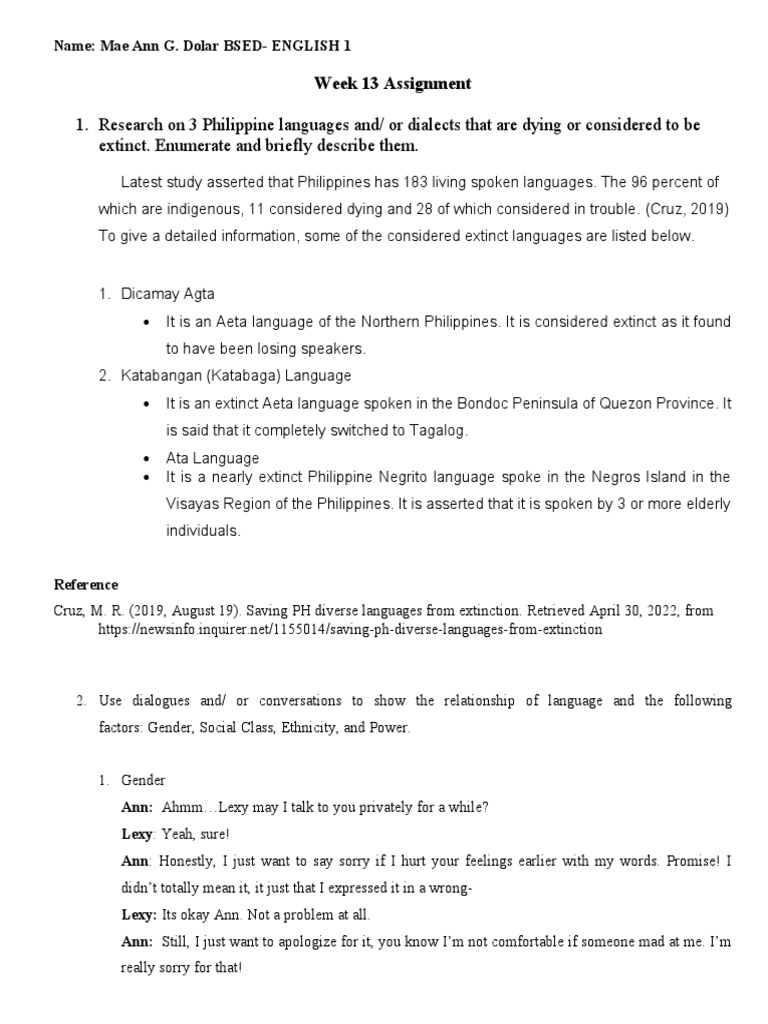 Week 13 Assignment Pdf