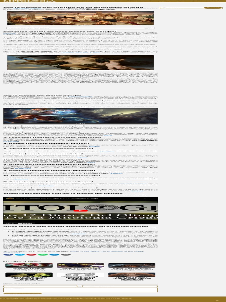 Los 12 Principales Dioses Del Panteón Griego Un Resumen De Los Dioses