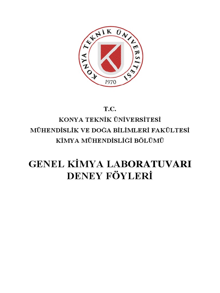 Genel Kimya Lab Deneyleri PDF | PDF