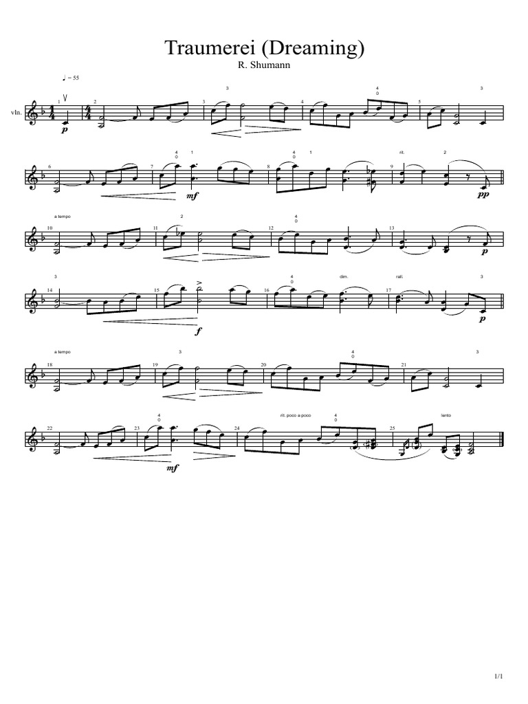 Traumerei | PDF | Rhythm And Meter | Performing Arts