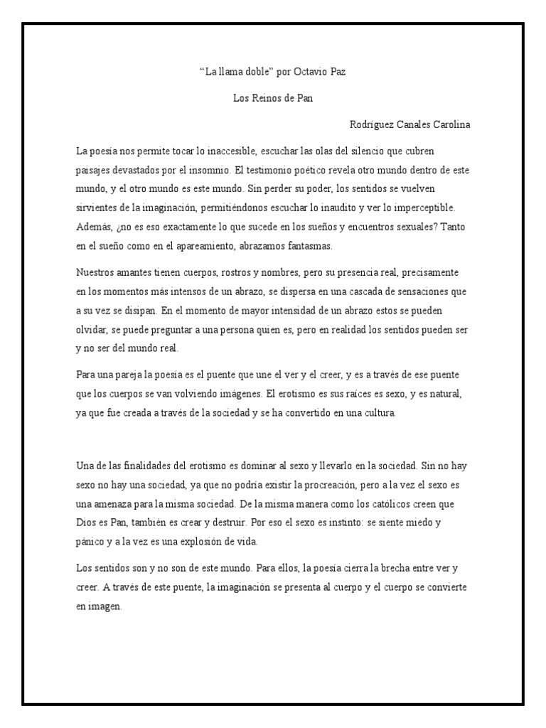 La Llama Doble Cap 1 y 2 Resumen | PDF | Amor | Erotismo