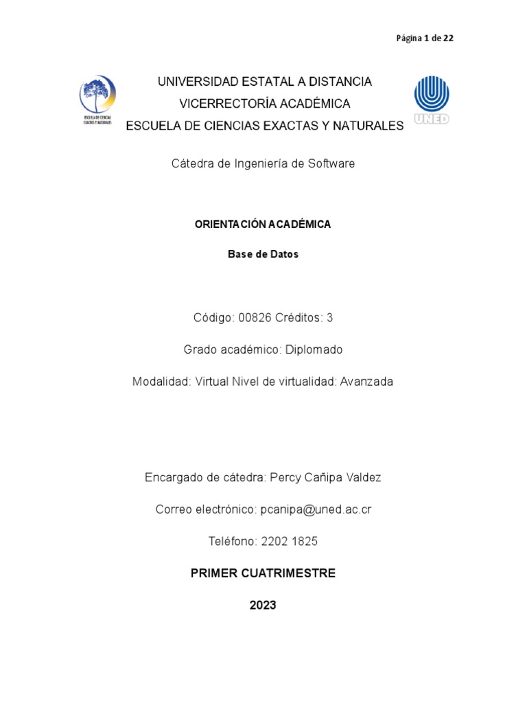 Orientacion Bases de Datos | PDF | Bases de datos | Aplicación movil