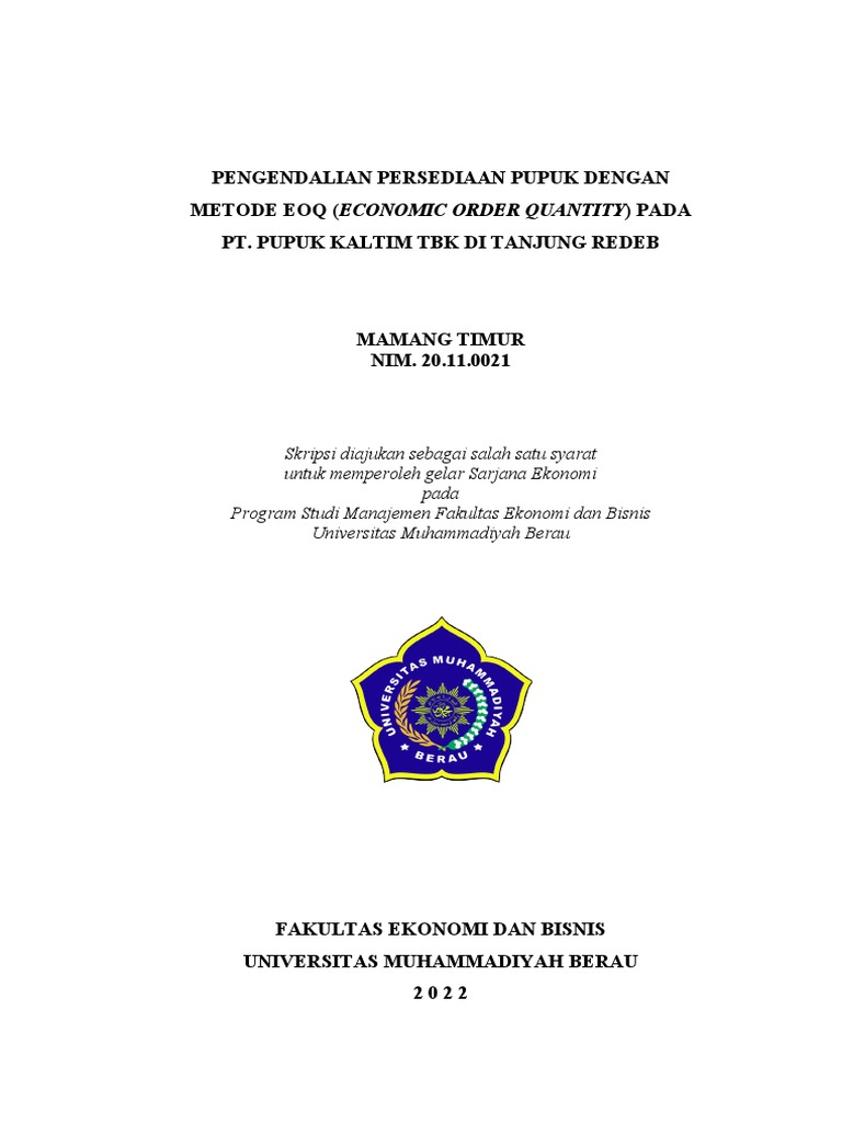 1 - Cover & Hal Pengesahan, Pustaka | PDF | Bisnis