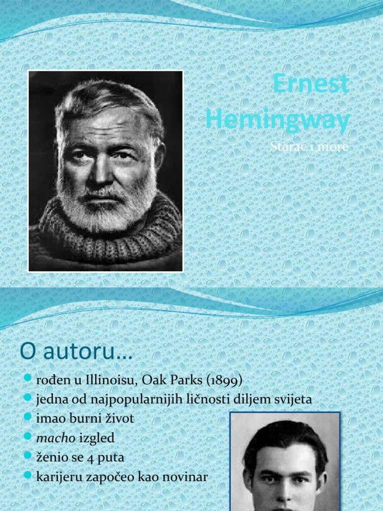 E. Hemingway, Starac I More-Prezentacija | PDF