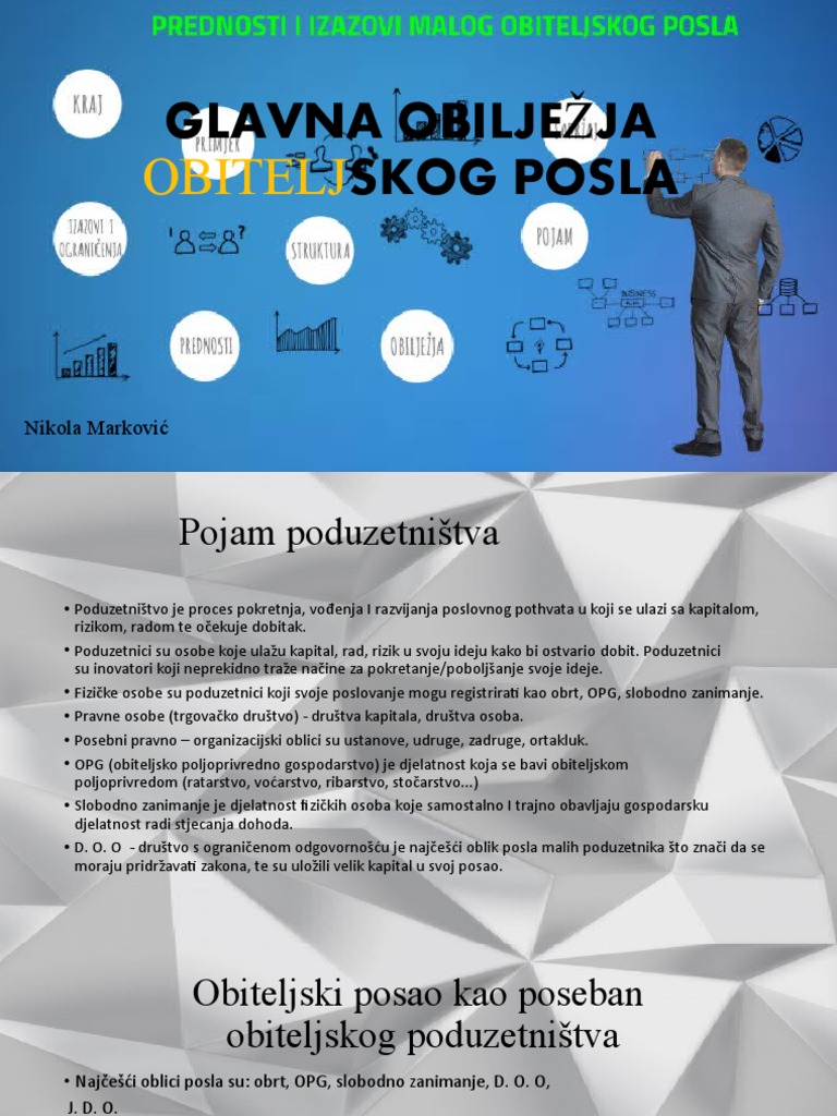 Nikola Markovic - Obiteljski Posao | PDF