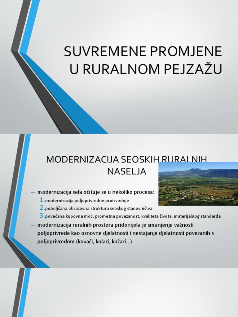 Suvremene Promjene U Ruralnom Pejzazu 2 | PDF