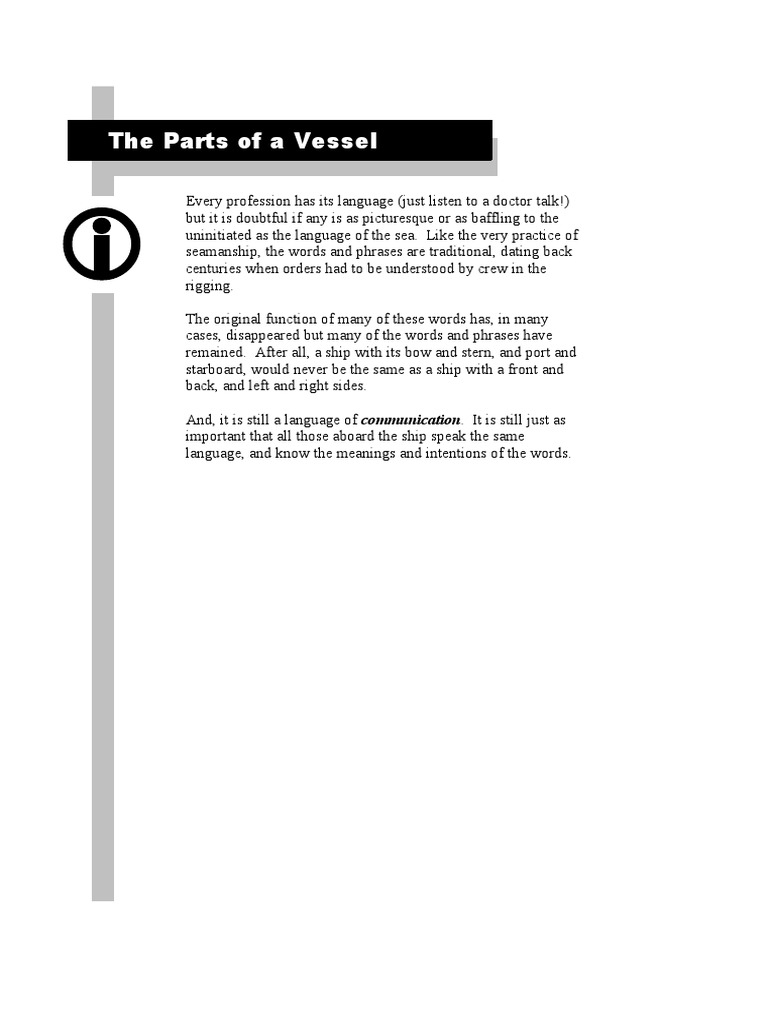The Parts of a Vessel Explained | PDF | Ships | Deck (Ship)