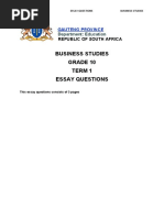 Grade 10 Business Studies ATP 2026 | PDF | Swot Analysis | Economies