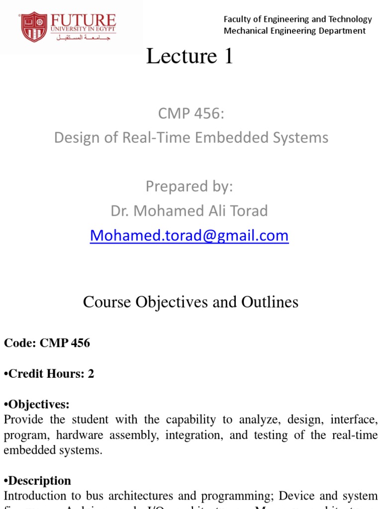 CMP - 456 - Lecture 1 PDF | Download Free PDF | Microcontroller | Arduino