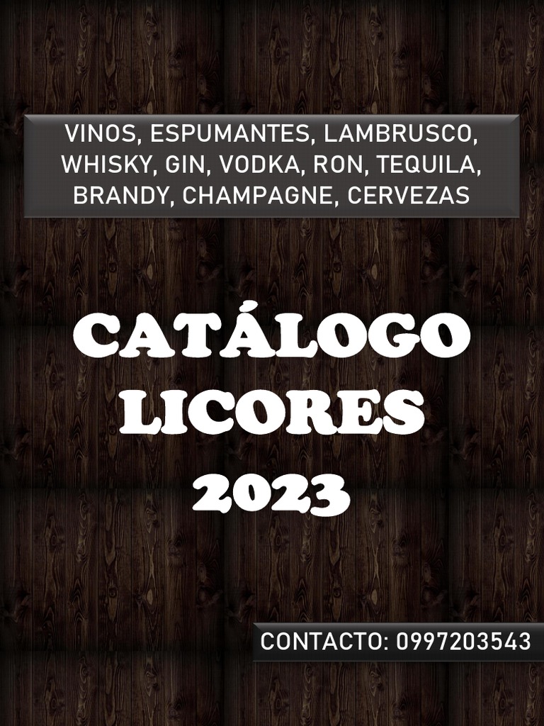 Catálogo Licores 2023 | PDF | Bebidas alcohólicas | Bebidas Fermentadas