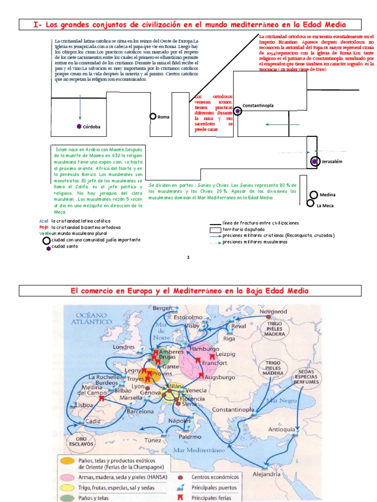 DOCS ALUMNOS Cap 2 El Mediterraneo Medieval Espacio de Intercambios y de Conflictos Entre Tres ...