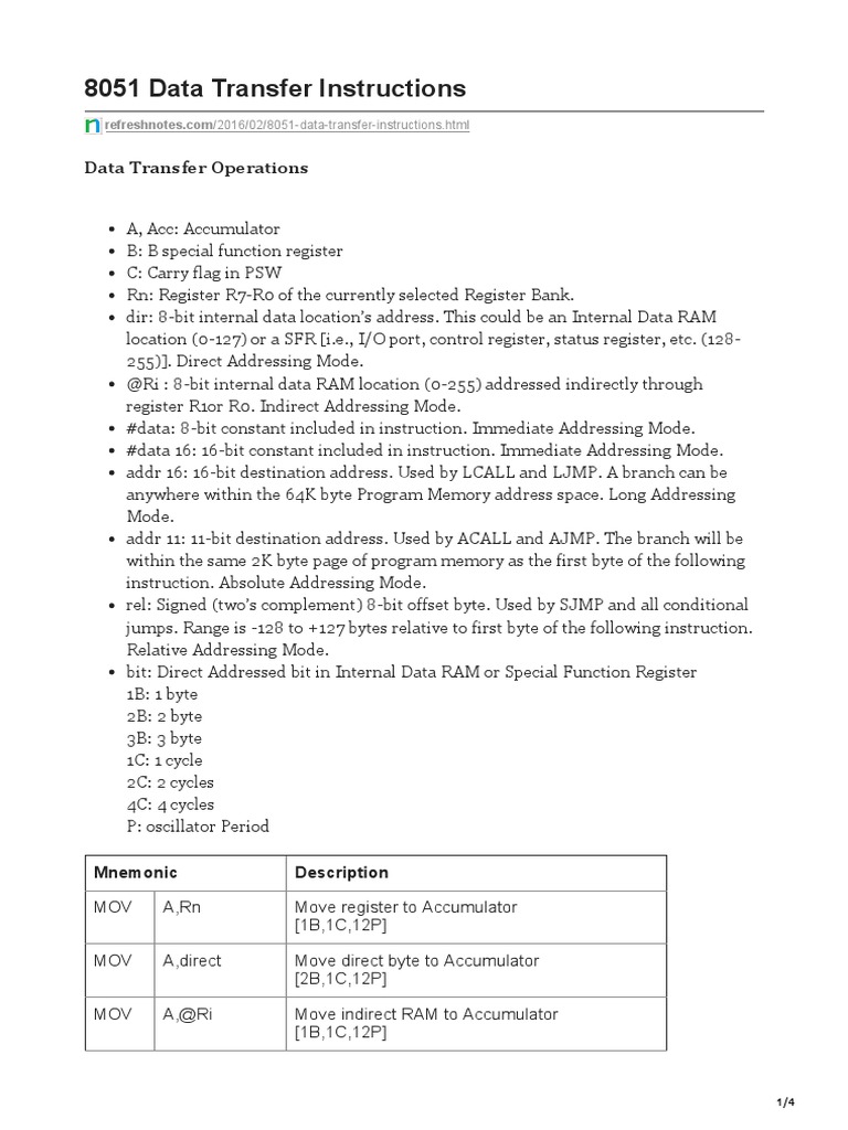 8051 Notes 3rd Unit PDF | PDF | Assembly Language | Manufactured Goods 8051 Notes 3rd Unit PDF | PDF | Assembly Language | Manufactured Goods