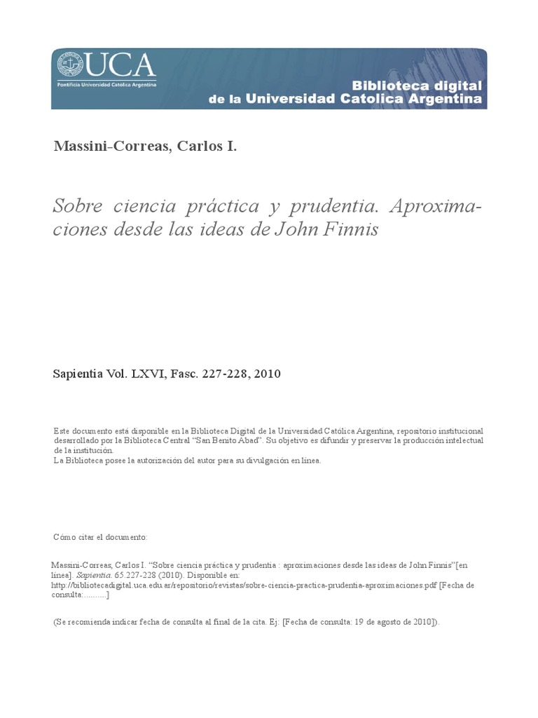Ciencia Práctica y Prudentia | PDF | Teoría | Conocimiento
