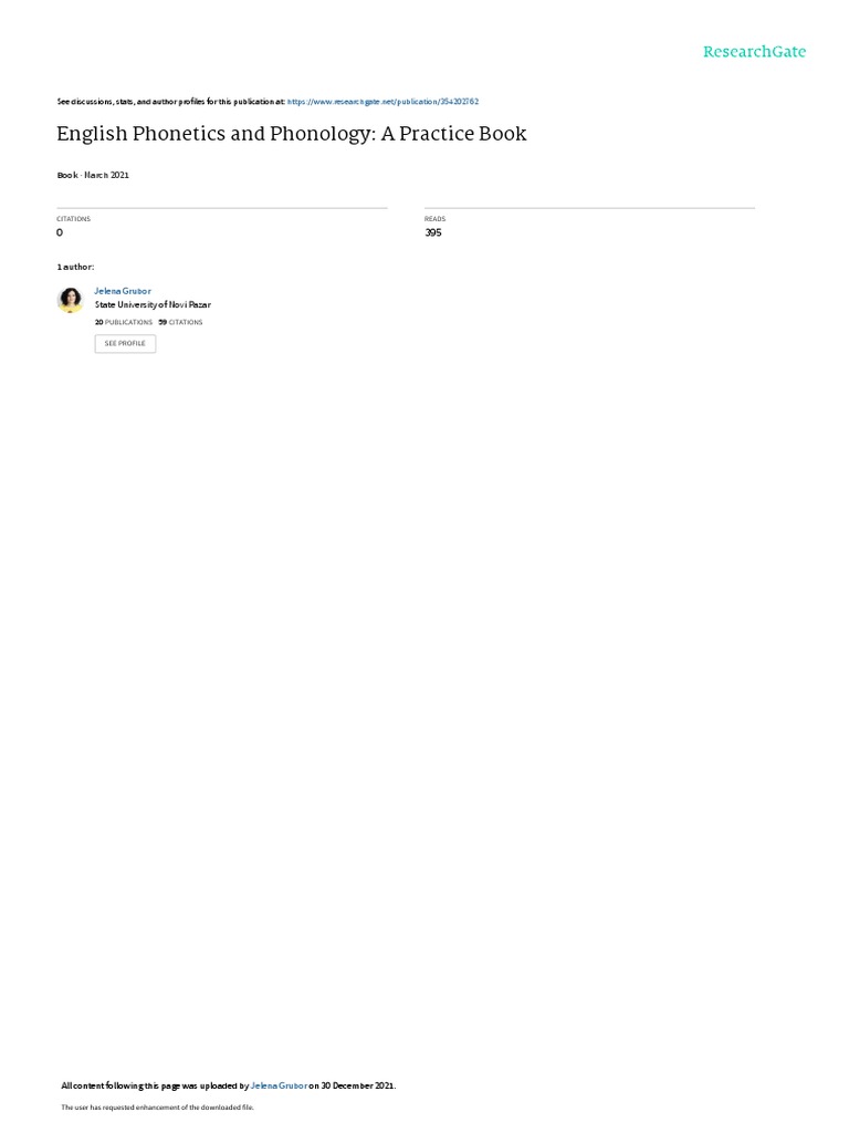 Englishphoneticsphonology 2021 | PDF | Stress (Linguistics) | Vowel