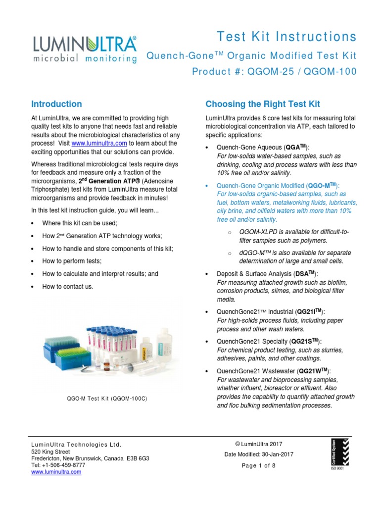 Fuel Test QGO-M Interpretation Guide | Download Free PDF | Syringe ...
