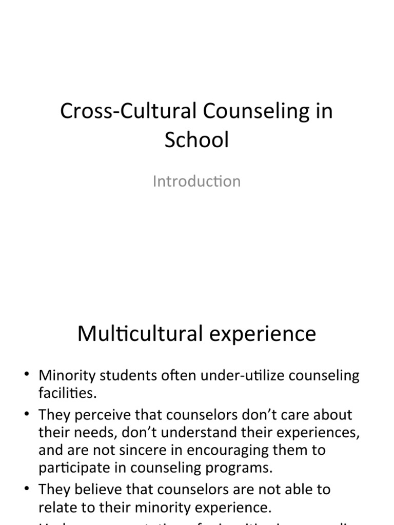 Cross-Cultural - Counseling - in - School | PDF | Counseling Psychology ...