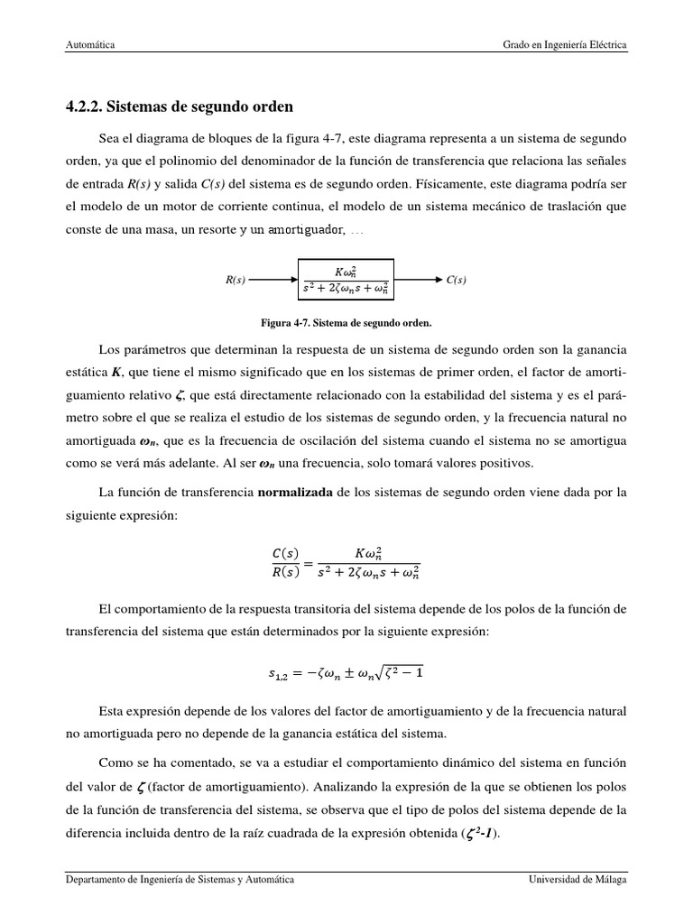 Sistemas de Segundo Orden | PDF | Oscilación | Número complejo