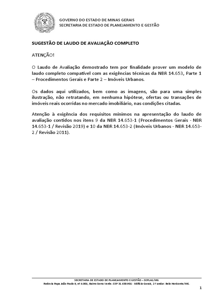 Modelo de Laudo Completo | PDF