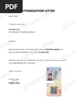 AUTHORIZATION LETTER For LBC | PDF