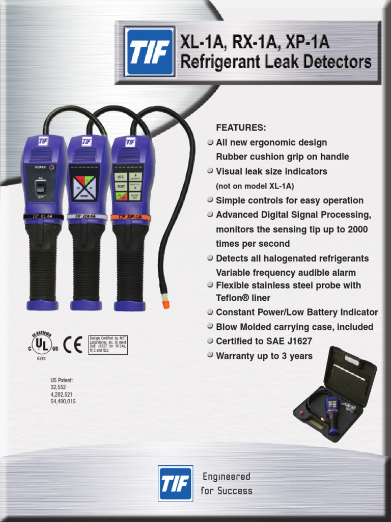 DS - TIF XP 1a SF6 Halogen Leak Detector - Ver1.0 | PDF