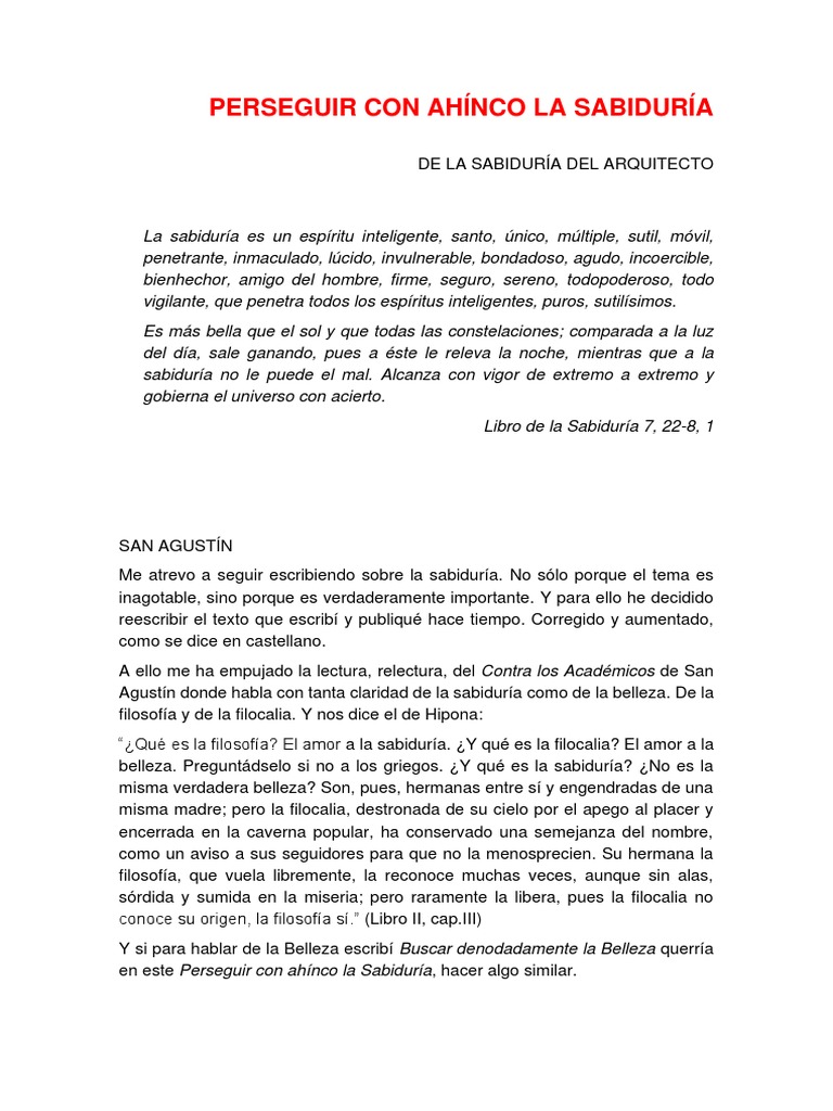 2 - Perseguir Con Ahinco La Sabiduria | PDF | Sabiduría | Conocimiento