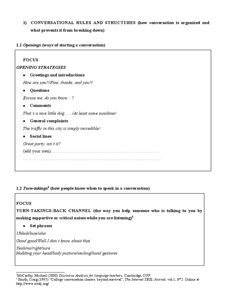 Conversational Skills | PDF | Communication | Human Communication