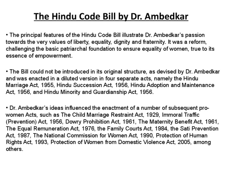 The Hindu Code Bill | PDF