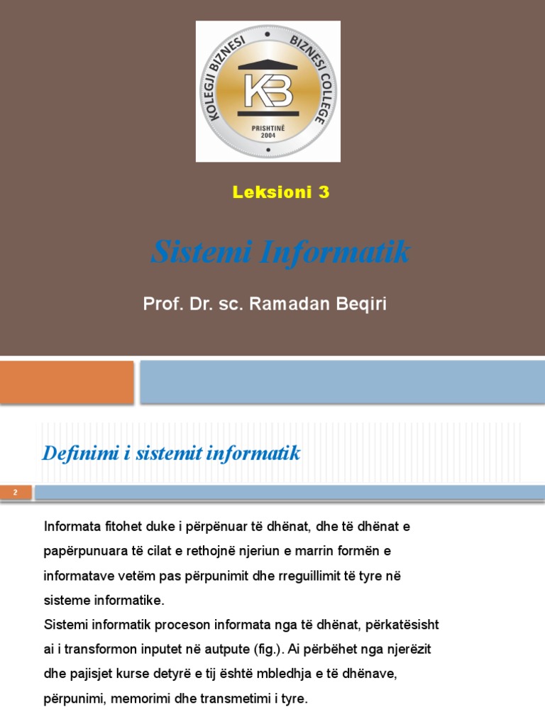 Sistemi Informatik | PDF