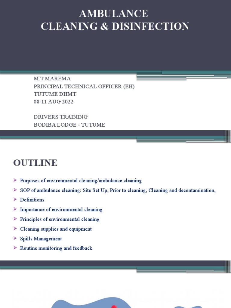 Ambulance Cleaning Disinfection | PDF