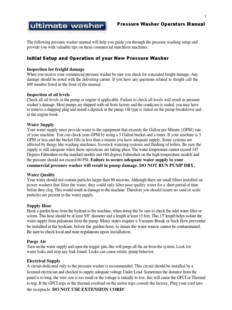 Operator Manual PDF | PDF | Pump | Washing Machine