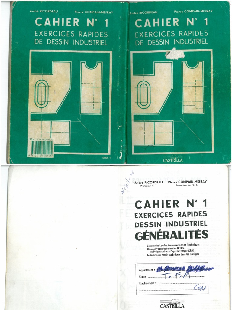 Cahier #1 EXERCICES RAPIDES DE DESSIN INDUSTRIEL | PDF