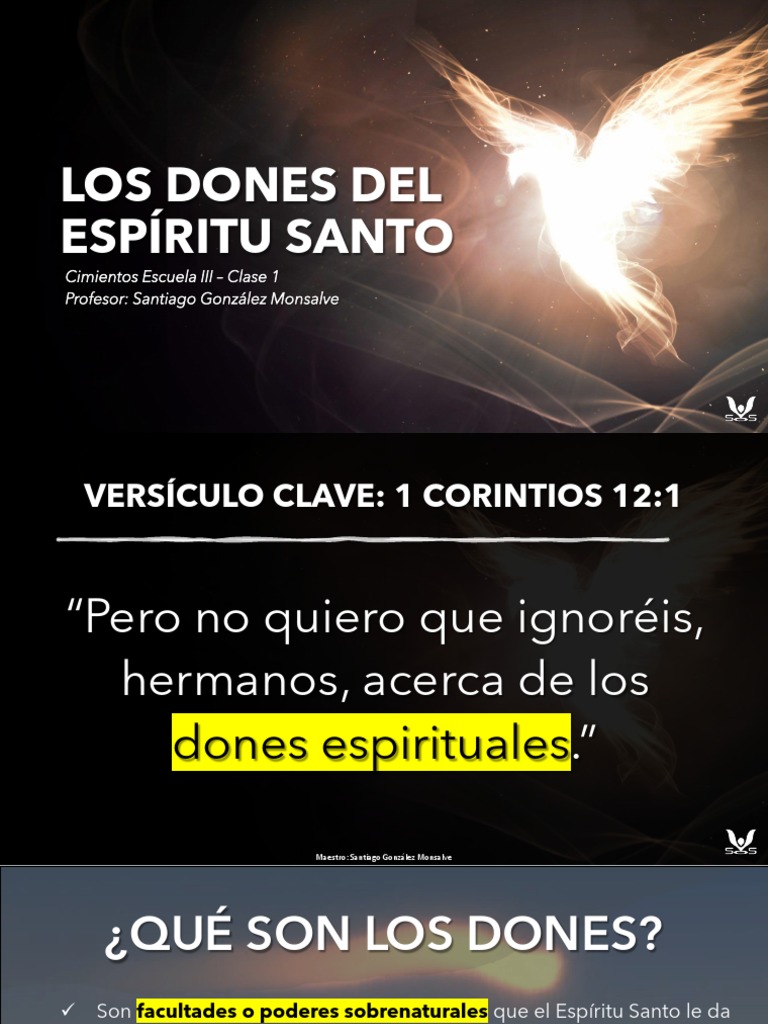 Clasificación de los Dones del Espíritu Santo | PDF | espíritu Santo ...