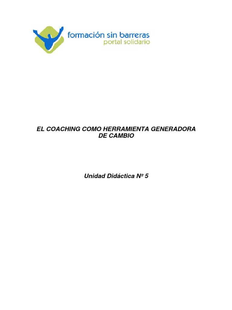 5 El - Coaching - Como - Herramienta - Generadora - de - Cambio - UD - 5 | PDF | Aprendizaje ...