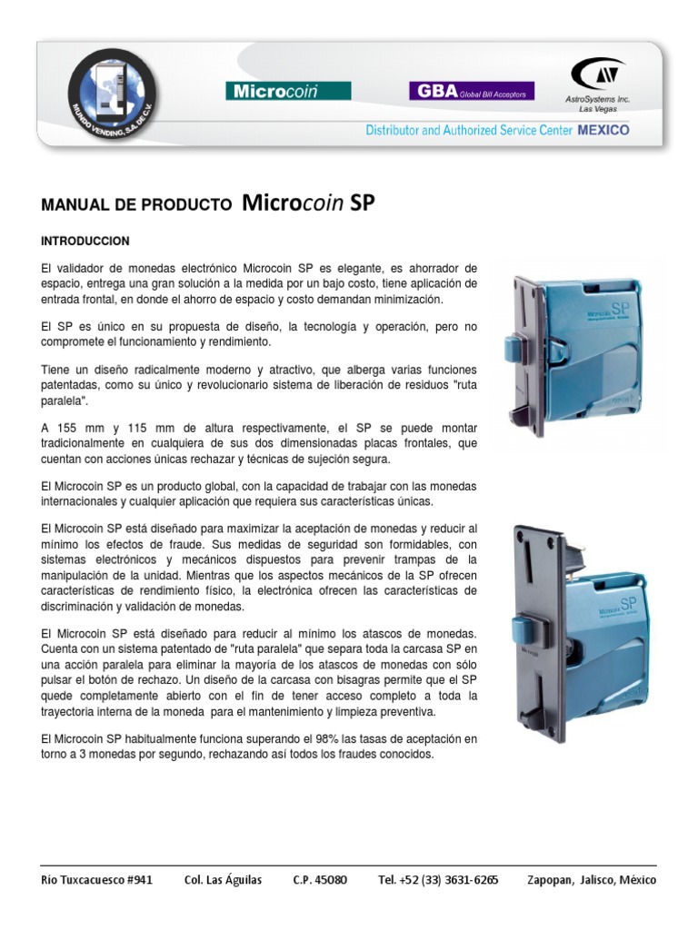 Manual del Validador Microcoin SP | PDF