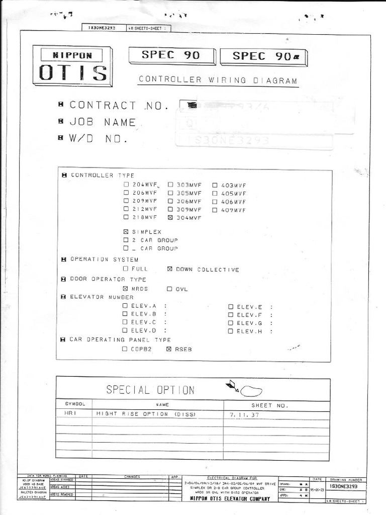 Plano Otis Spec 90 MVF 48 Paginas - PDF Versión 1 PDF | PDF