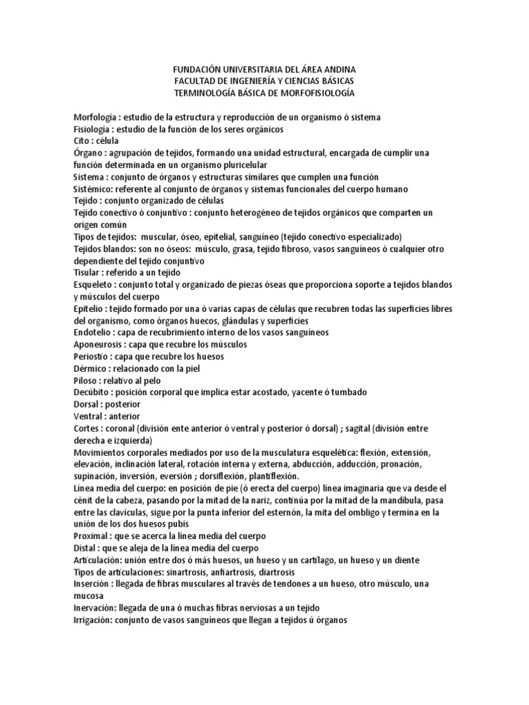 Glosario de Terminología Médica Básica | PDF | Inyección (medicina ...
